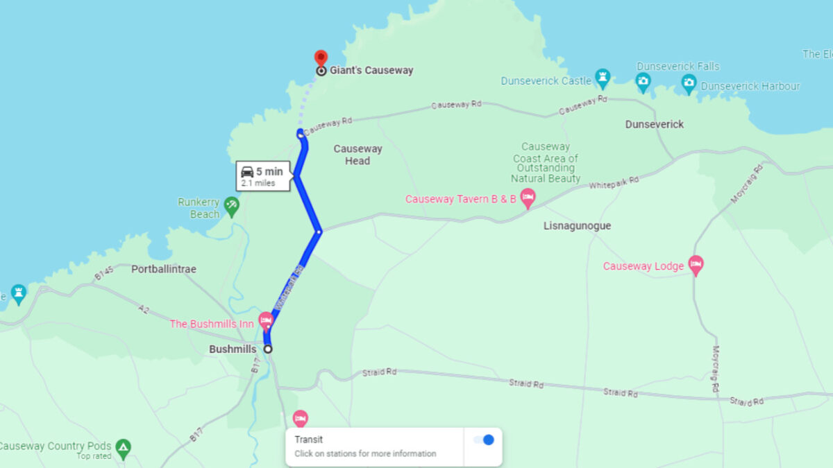 Giant’s Causeway In Northern Ireland (Map) – Gearth Hacks